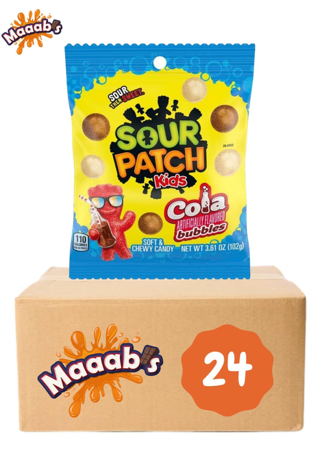 Sour Patch Kids Cola Bubbles Peg Bag – 3.61oz (102g) - Maaabs