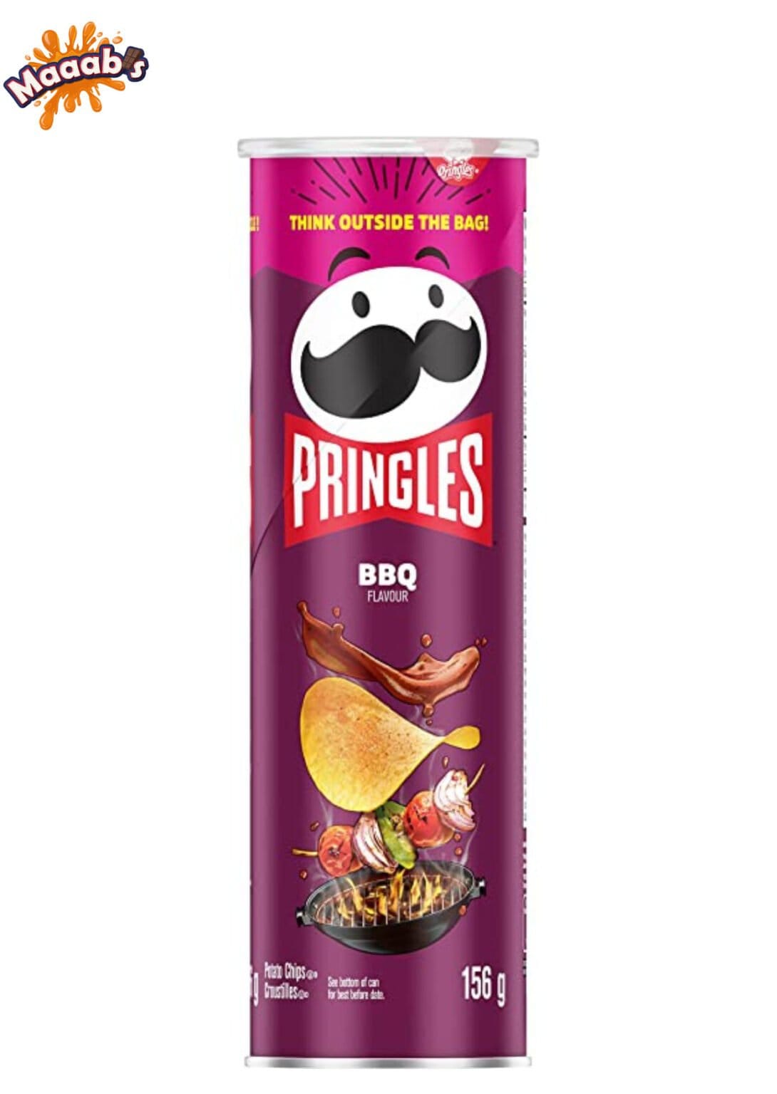 Pringles BBQ Flavor Potato Chips 156g (5.5oz) - Maaabs