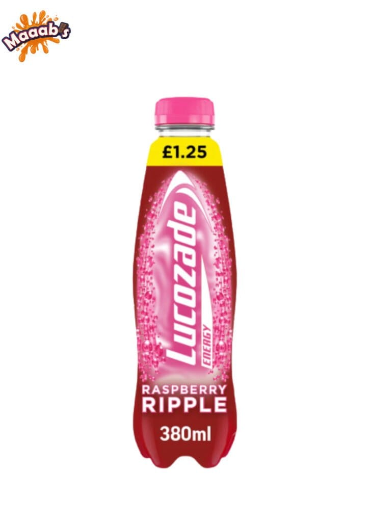 Lucozade Energy Drink Raspberry Ripple 380ml - Maaabs
