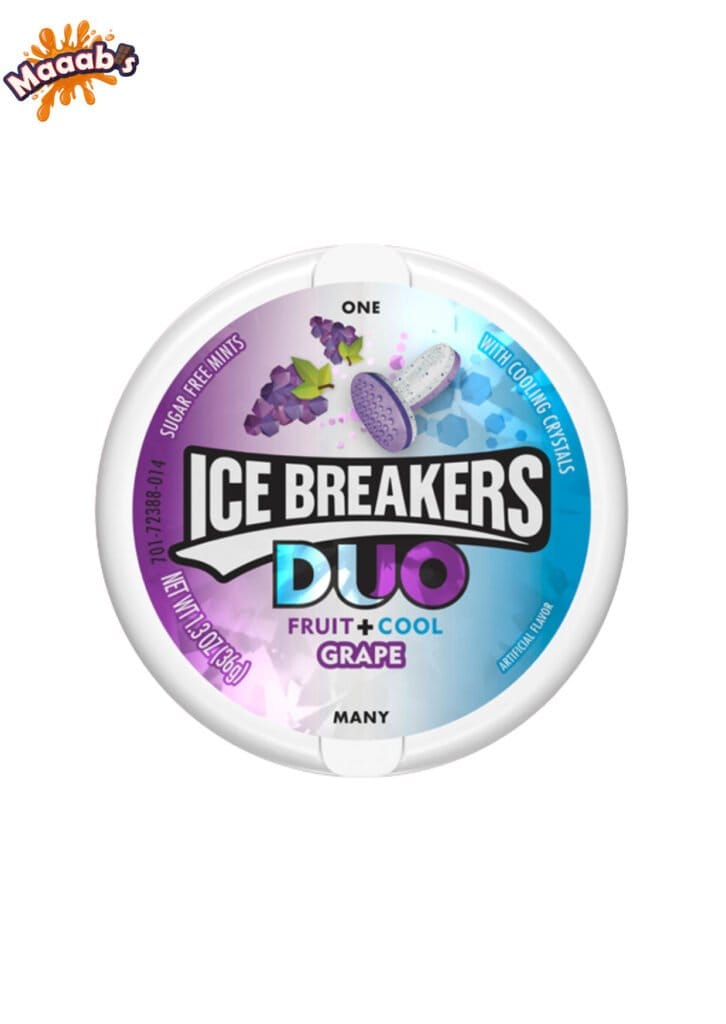 Ice Breakers Duo Grape & Cool 36g (1.3oz) – **Best Before: August 2024 ...