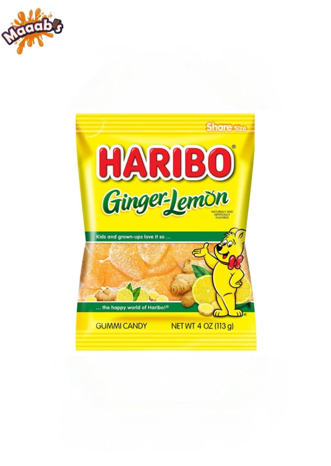 Haribo Ginger Lemon 4oz (113g) - Maaabs