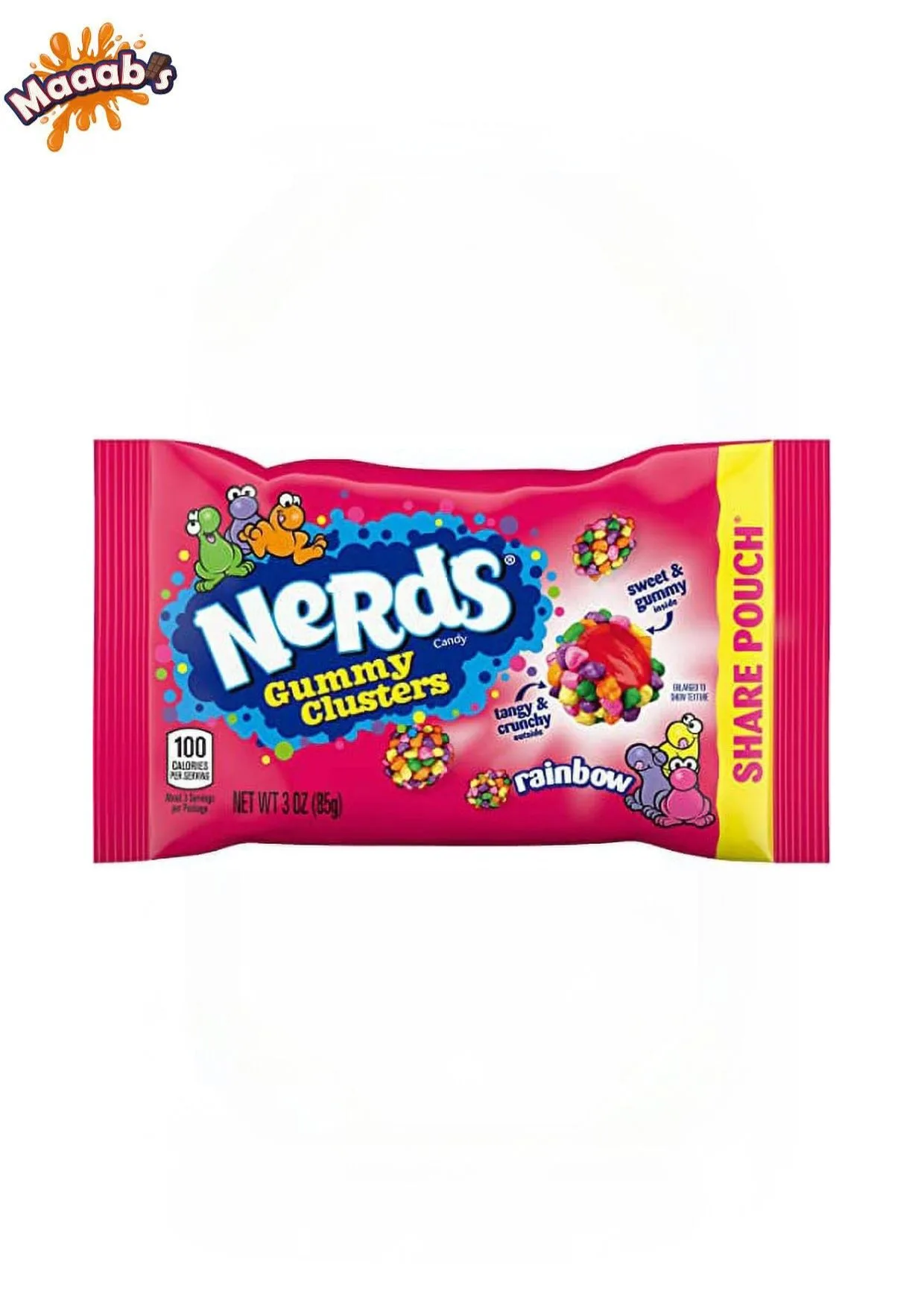Rainbow Nerds Logo NERDS Gummy Clusters Rainbow Crunchy And Gummy